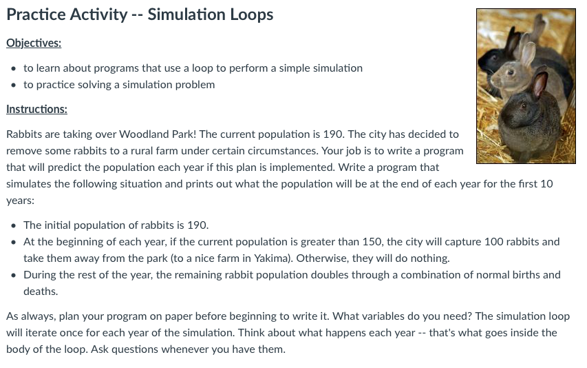 Solved This is for a CSC 110 Python Programming class to | Chegg.com