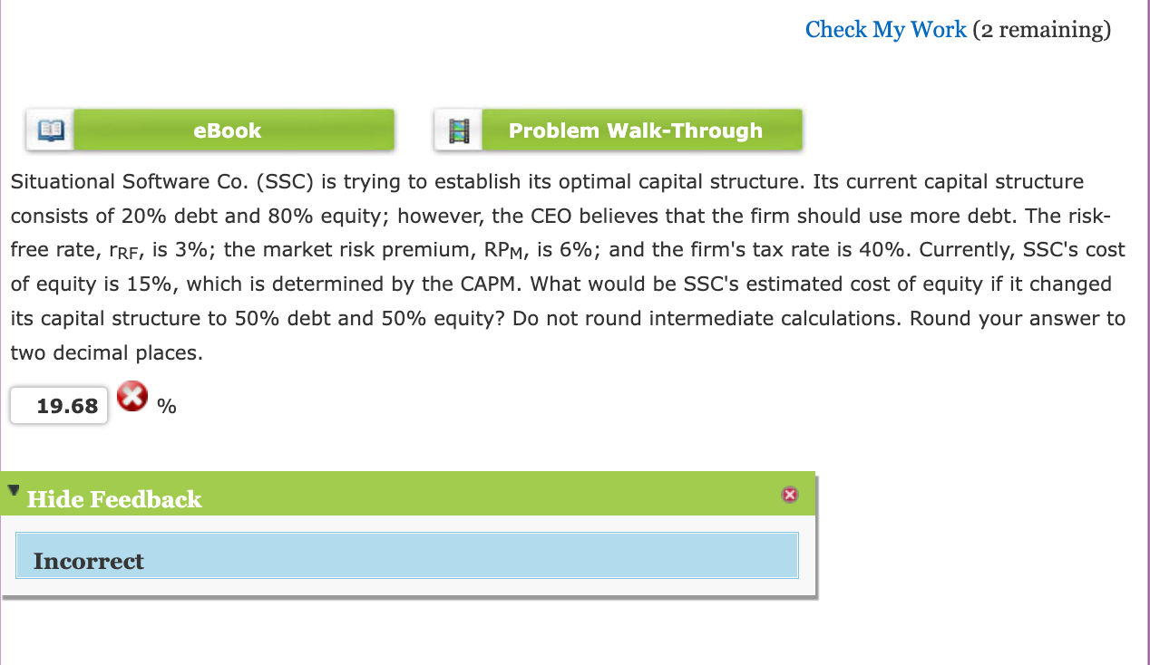 Solved Check My Work (2 remaining) Situational Software Co. | Chegg.com