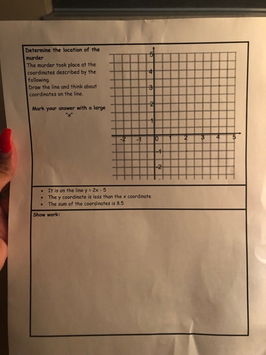 Solved Mini Murder Mystery Straight line graphs Discussion | Chegg.com