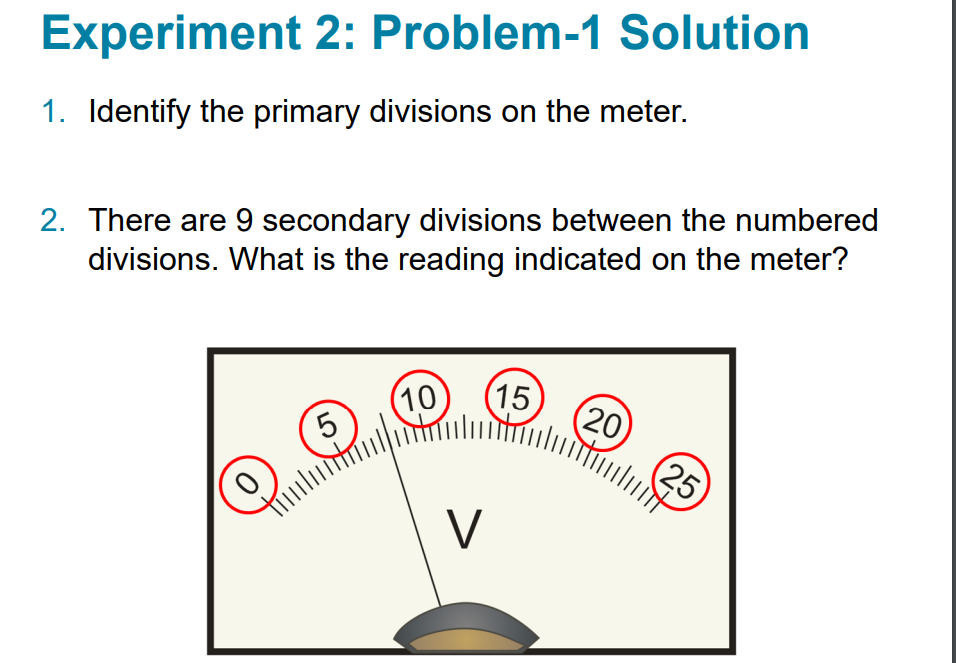 Solved 1. Identify the primary divisions on the meter. 2. | Chegg.com