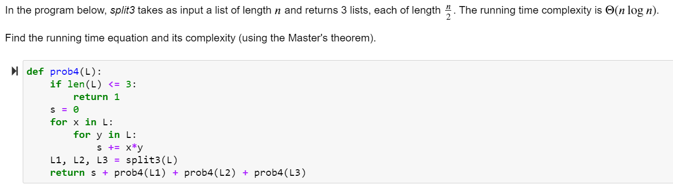 Solved In the program below, split 5 takes as input a list | Chegg.com
