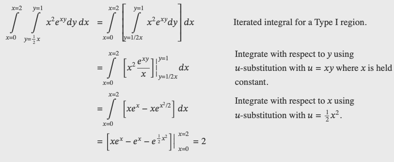 Solved This calculation of the double integral does not show | Chegg.com