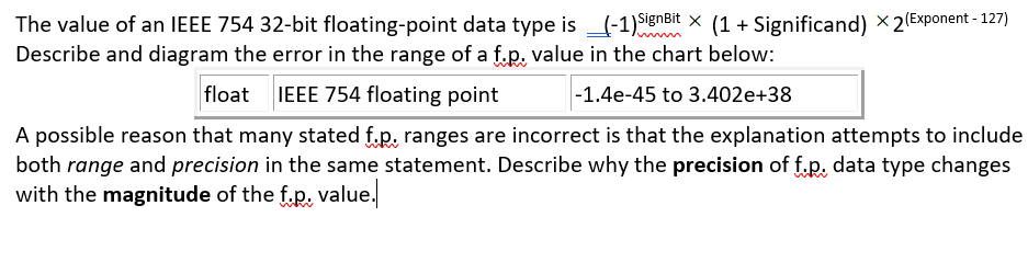 The value of an IEEE 754 32-bit floating-point data | Chegg.com
