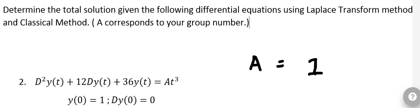 Solved Determine the total solution given the following | Chegg.com