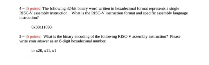 Solved 4- [5 points ] The following 32-bit binary word | Chegg.com