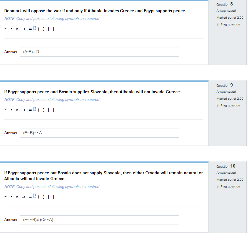 Solved I. Translation: The symbolization (or "translation") | Chegg.com