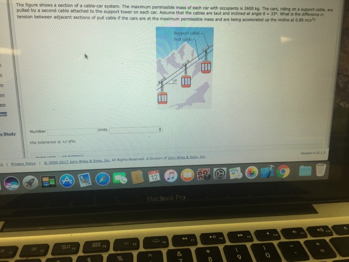 Solved The figure shows a section of a cable-car system. The | Chegg.com