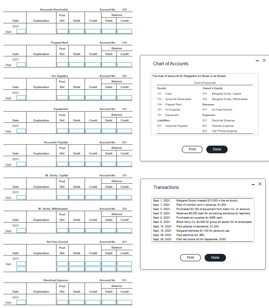 Solved Chart of Accounts | Chegg.com