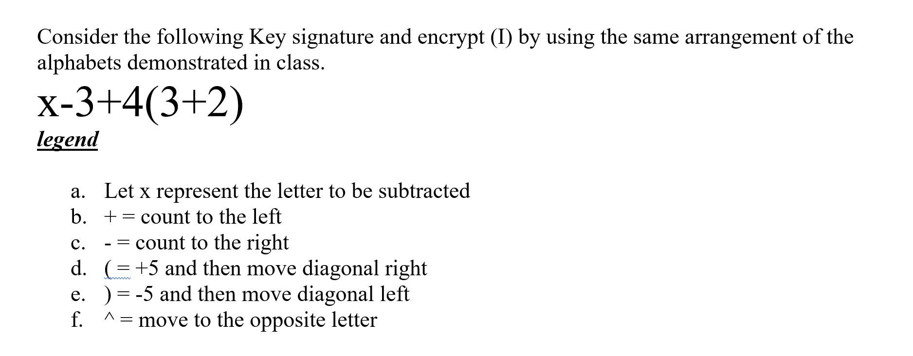 Consider the following Key signature and encrypt (I) | Chegg.com