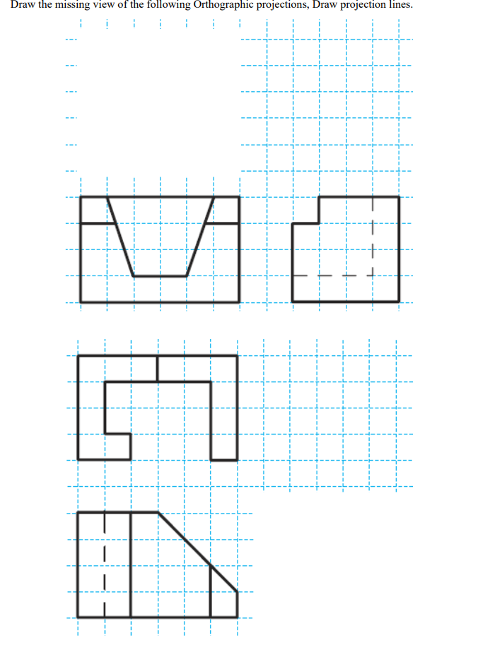 Solved Draw the missing view of the following Orthographic | Chegg.com