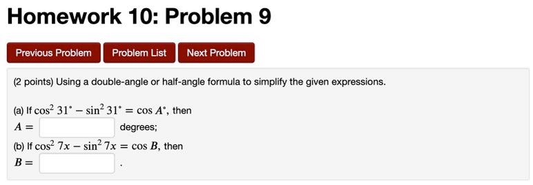 Solved Homework 10: Problem 9 Previous Problem Problem List | Chegg.com Solved Homework 10: Problem 9 Previous Problem Problem List | Chegg.com