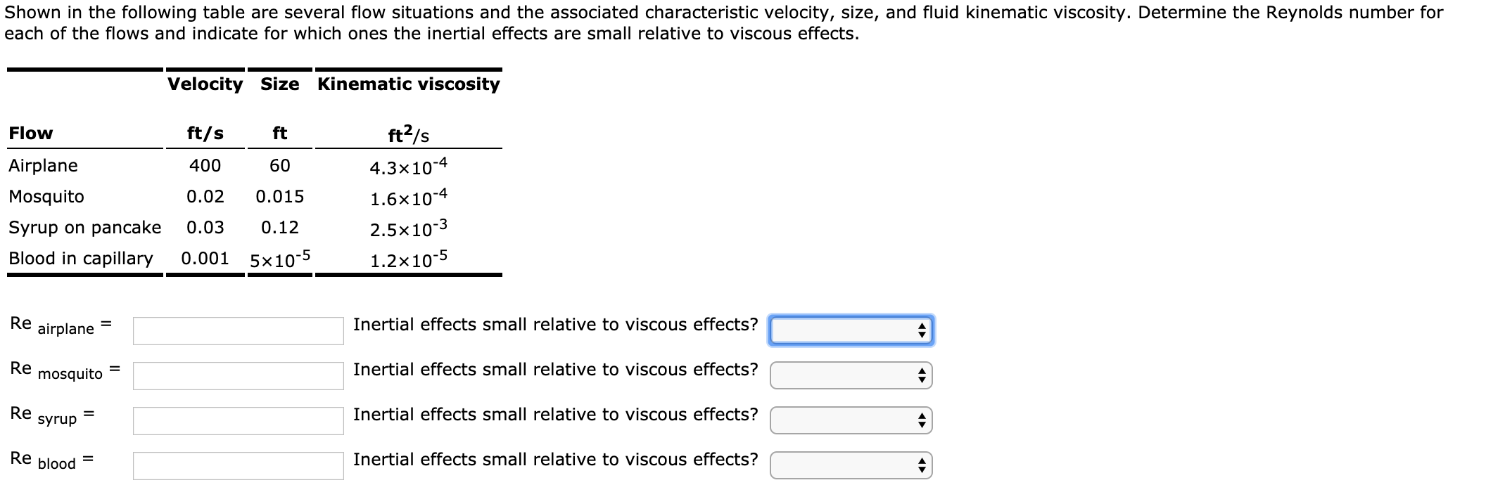 Solved Shown in the following table are several flow | Chegg.com