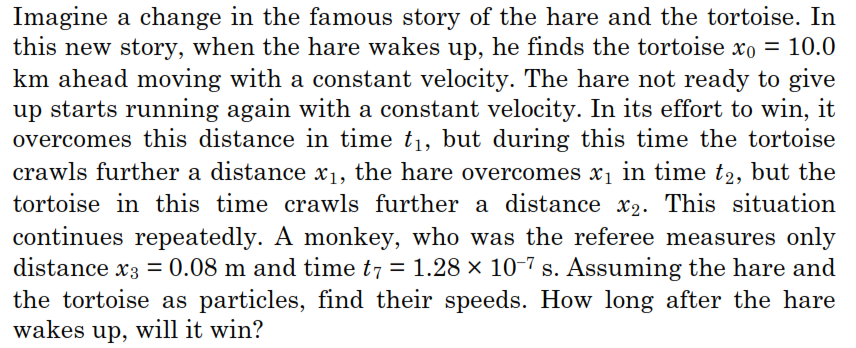 Solved Imagine a change in the famous story of the hare and | Chegg.com