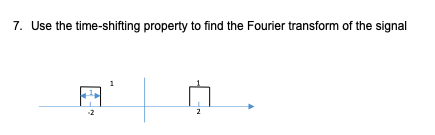 Solved 7. Use the time-shifting property to find the Fourier | Chegg.com
