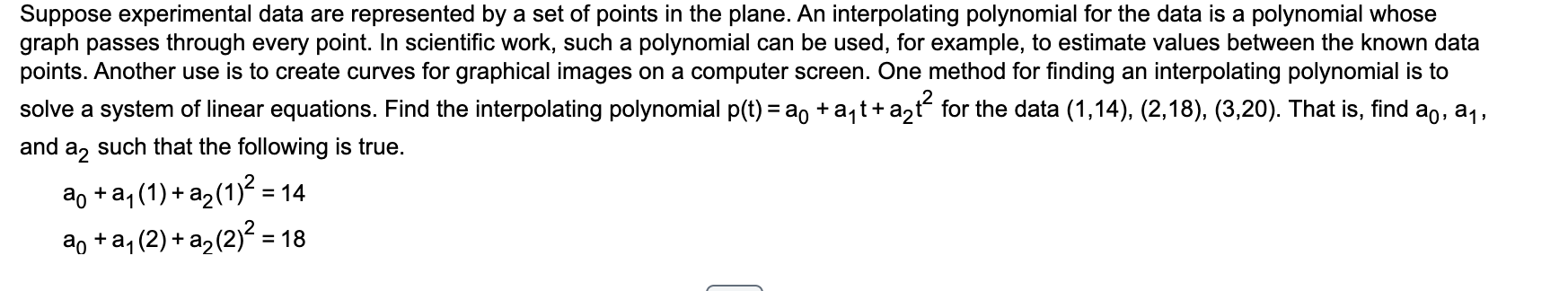 Solved Suppose experimental data are represented by a set of | Chegg.com
