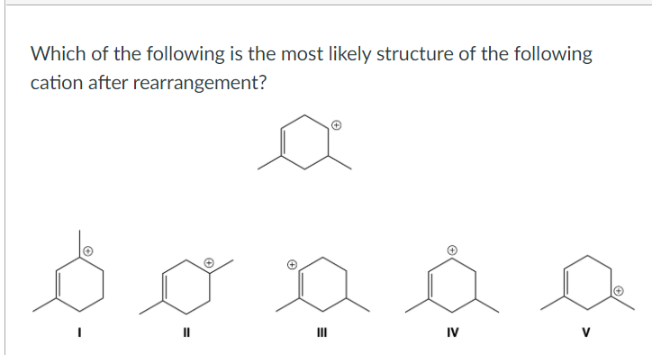 Solved Which of the following is the most likely structure | Chegg.com