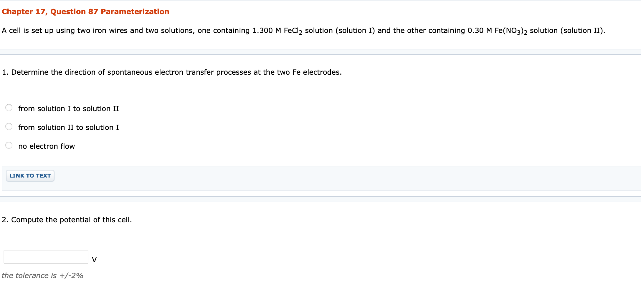 Solved Chapter 17, Question 87 Parameterization A cell is | Chegg.com