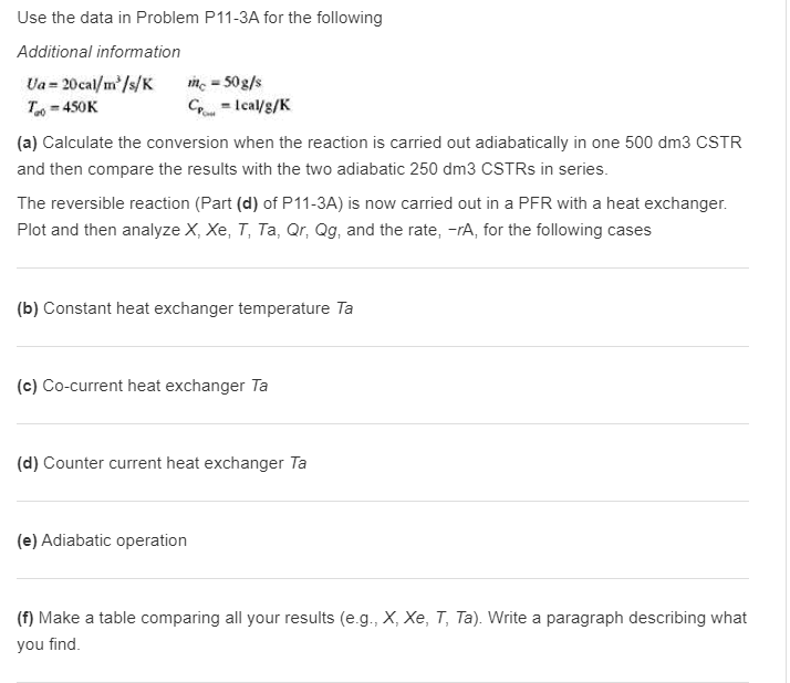 Use the data in Problem P11-3A for the following | Chegg.com