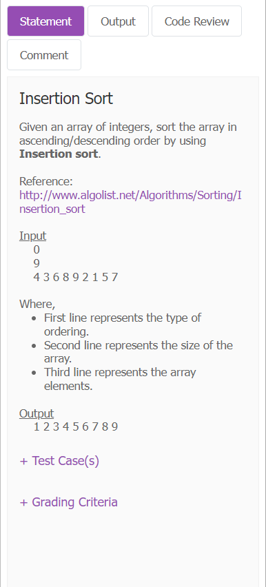 Solved DriverMain.java ⊗ ProblemSolution.java ⊗Insertion | Chegg.com