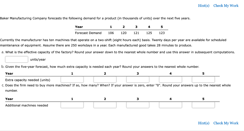 Solved urrently the manufacturer has ten machines that | Chegg.com