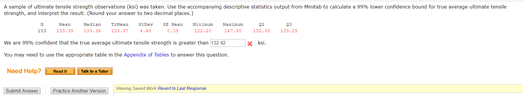 Solved I have been working on this problem for a while, I am | Chegg.com