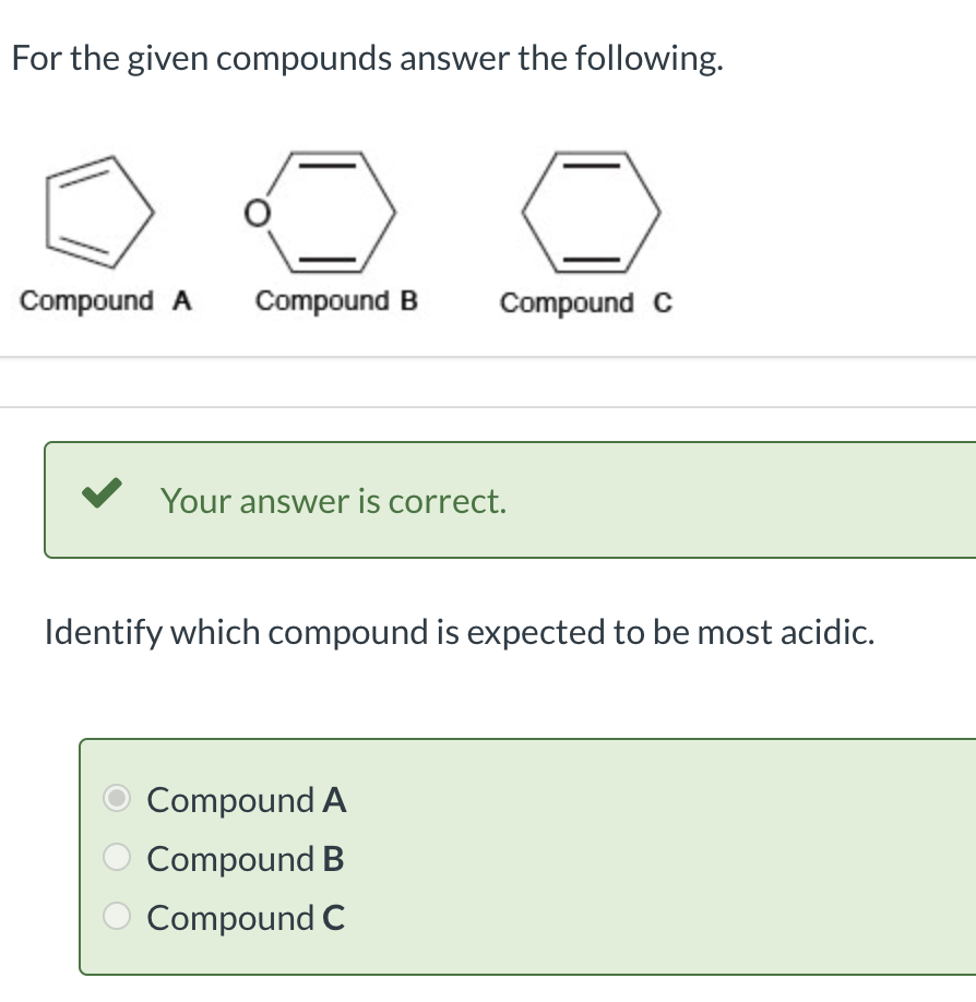 Solved For the given compounds answer the following. | Chegg.com