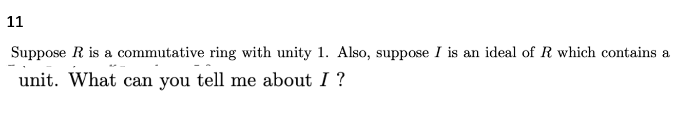 Solved Suppose R Is A Commutative Ring With Unity 1 Also