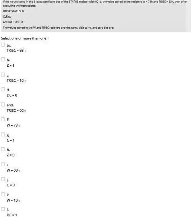 Solved If the value stored in the 3 least significant bits | Chegg.com