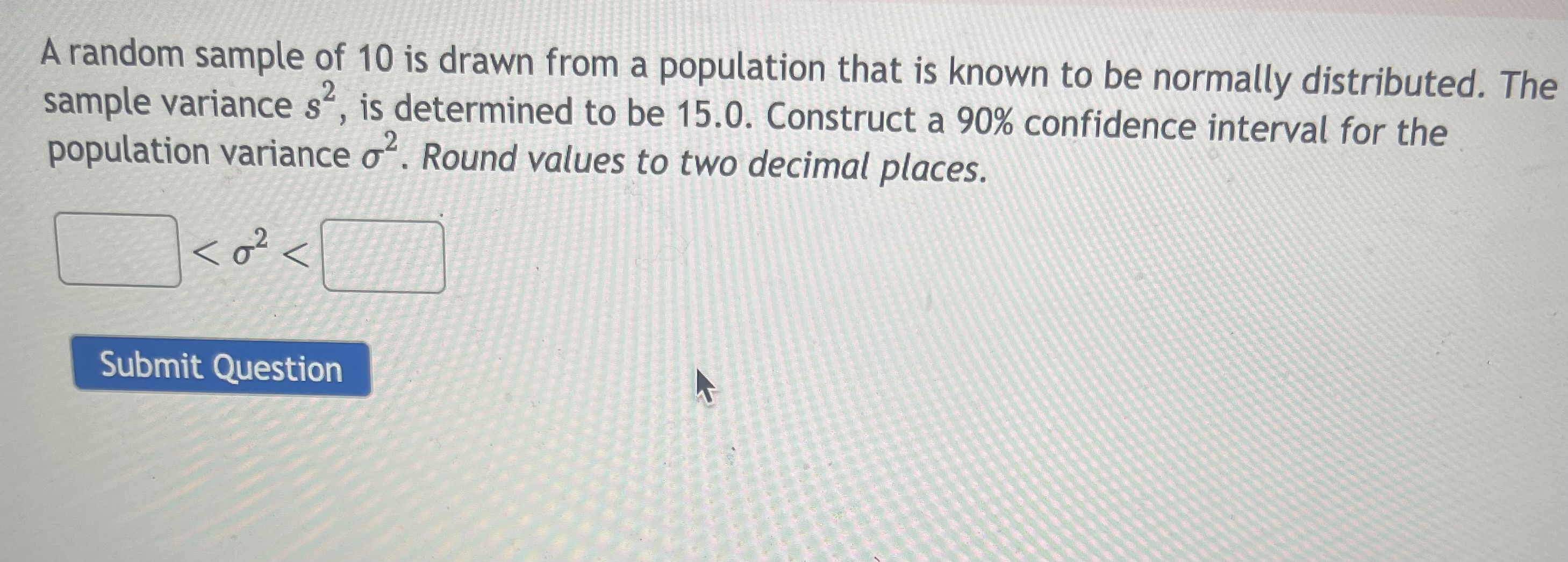 Solved A random sample of 10 is drawn from a population that | Chegg.com