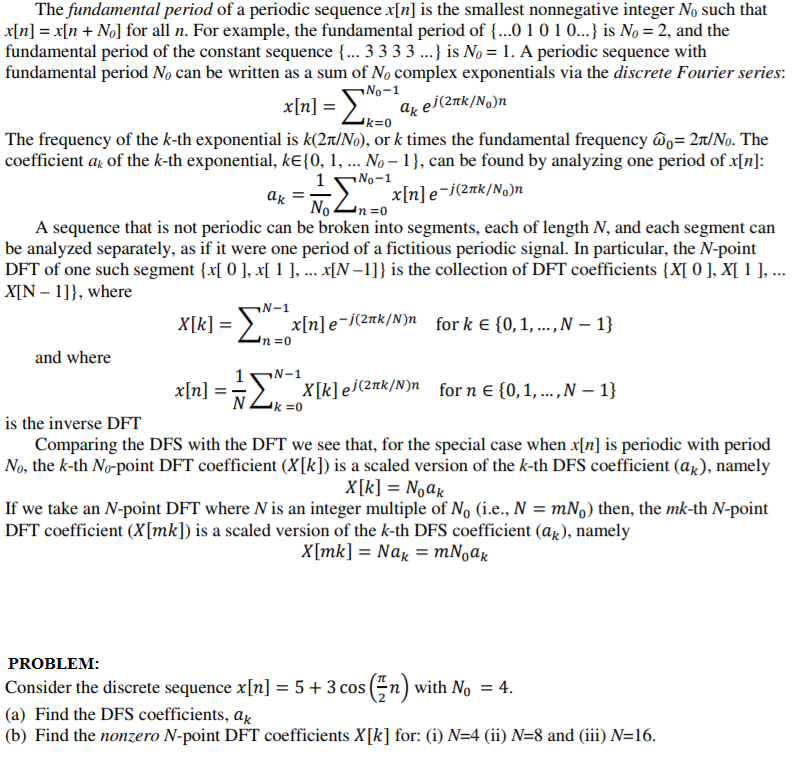 Solved The fundamental period of a periodic sequence x[n] is | Chegg.com