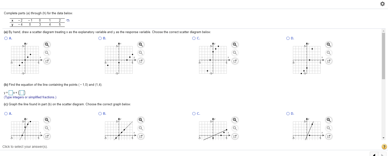 Solved Complete Parts A Through H For The Data Below