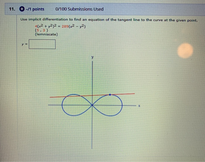 Solved 11. + -11 points 0/100 Submissions Used Use implicit | Chegg.com