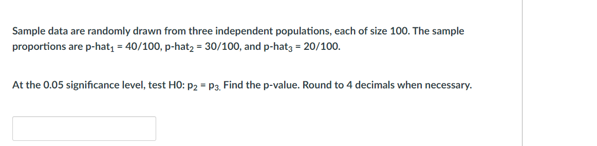 Solved Sample data are randomly drawn from three independent | Chegg.com