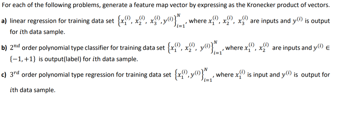 For each of the following problems, generate a | Chegg.com