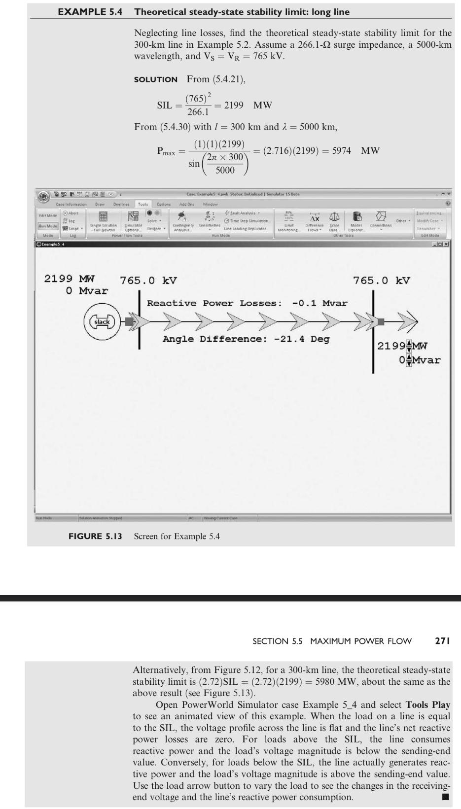 Solved EXAMPLE 5.4 Theoretical steady-state stability limit: | Chegg.com