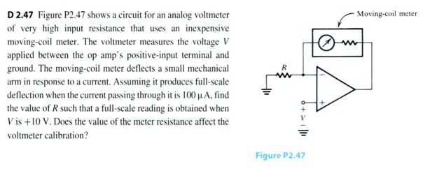 Solved Moving-coil meter R D 2.47 Figure P2.47 shows a | Chegg.com