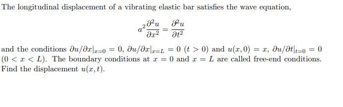 Solved 2824 The longitudinal displacement of a vibrating | Chegg.com