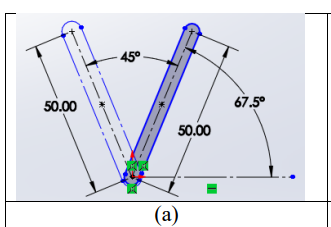 Solved Design a fourbar Grashof crank-rocker to give 45 | Chegg.com