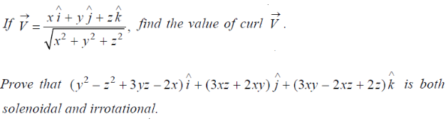 Solved If - «i+yì+: find the value of curl V .X2 + y2 + | Chegg.com