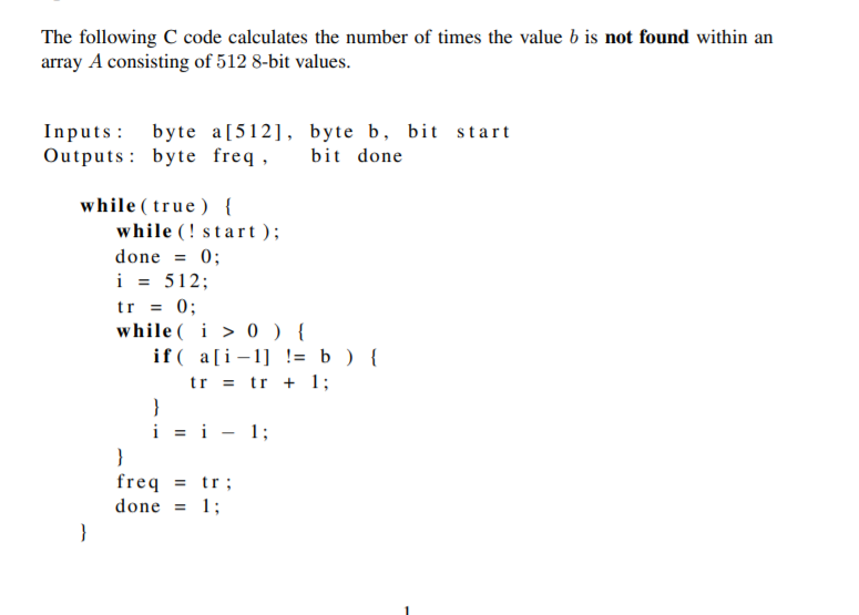 Solved The following C code calculates the number of times | Chegg.com