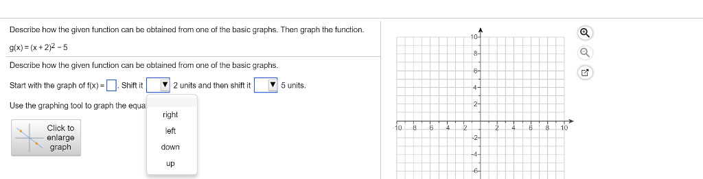 Solved Describe how the given function can be obtained from | Chegg.com