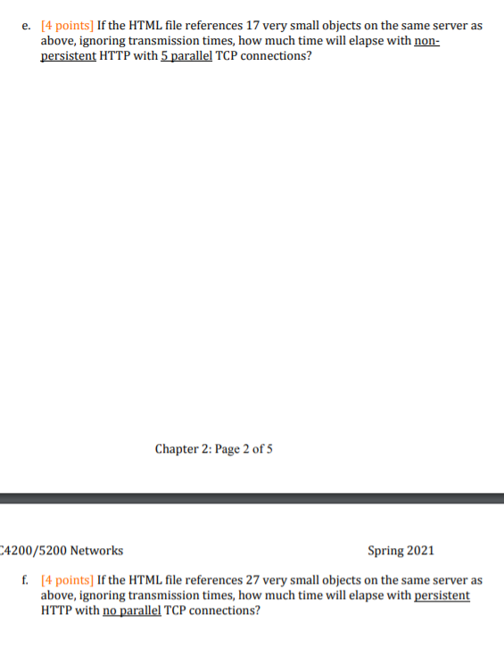 Solved 2-1. [15 points) Using your web browser, you click on | Chegg.com