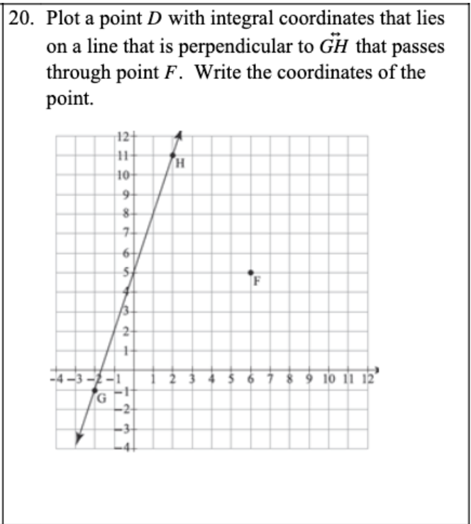 Solved 20. Plot a point D with integral coordinates that | Chegg.com