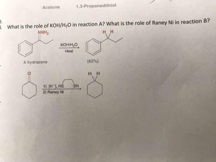 Solved Acetone 1,3-Propanedithiol . What is the role of | Chegg.com