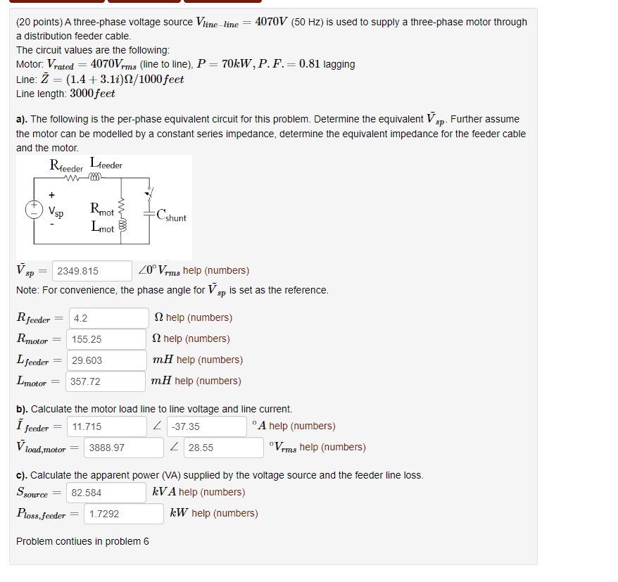 Solved (20 points) A three-phase voltage source Vline-line | Chegg.com