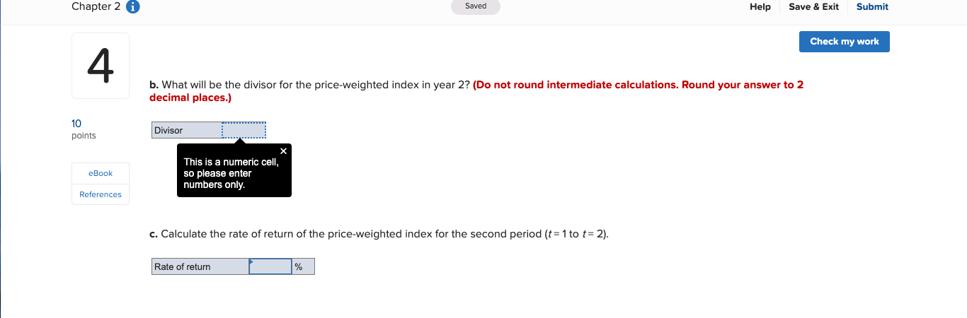 Solved Chapter 2 0 Saved Help Save & Exit Submit Check my | Chegg.com