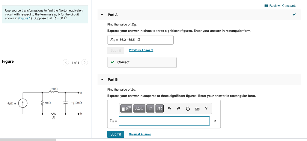 Solved Review Constants Use source transformations to find | Chegg.com