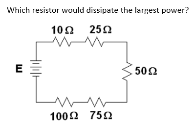 Solved Which resistor would have the highest voltage? 10Ω | Chegg.com