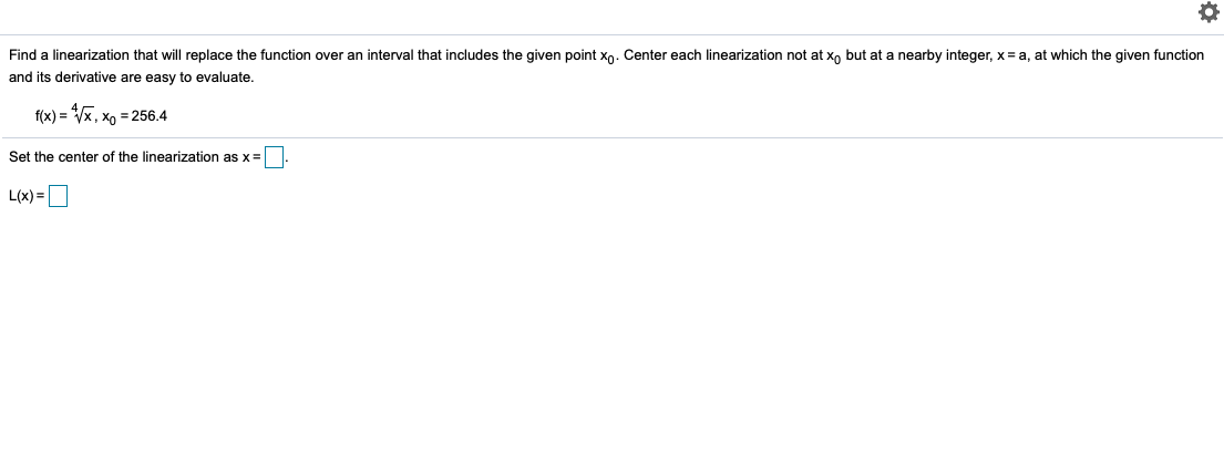 Solved Find a linearization that will replace the function | Chegg.com