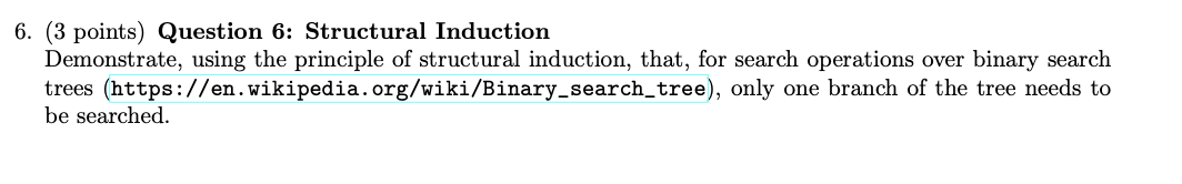 Solved Prove while searching a tree, we need to search | Chegg.com
